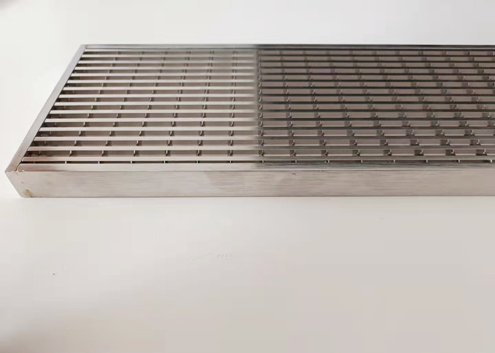 SS304 Steel Flooring Grating Press-Locked Trench Cover Size 20*4mm And ...